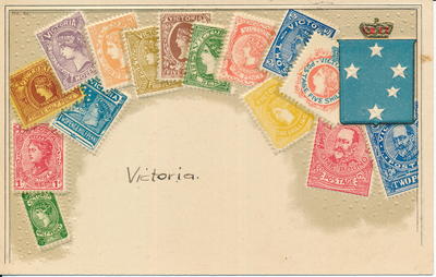 Postcard: 15 Victorian Stamps With Crown And 5 Star Banner - Centre for ...