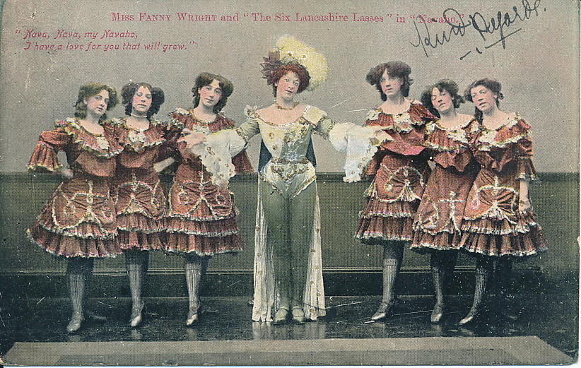 Postcard: Miss Fanny Wright and "The Six Lancashire Lasses" - Centre ...