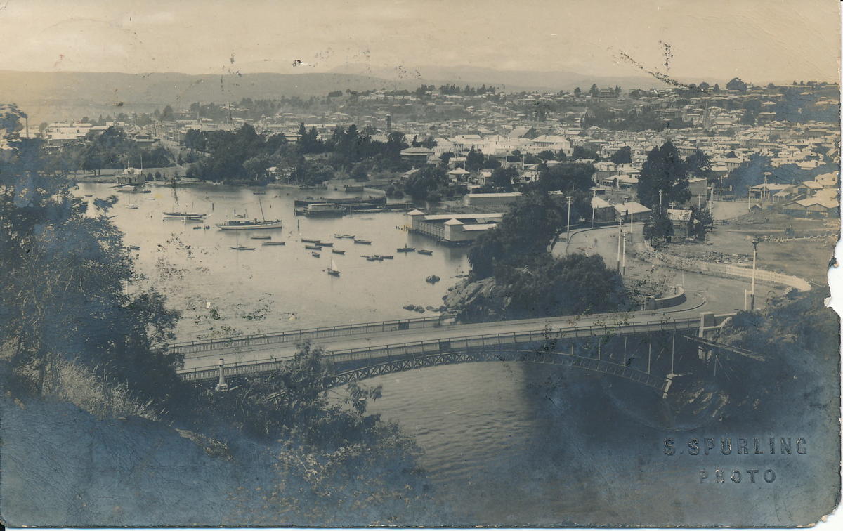 Postcard: Bridge Over River - Centre for Gold Rush Collections
