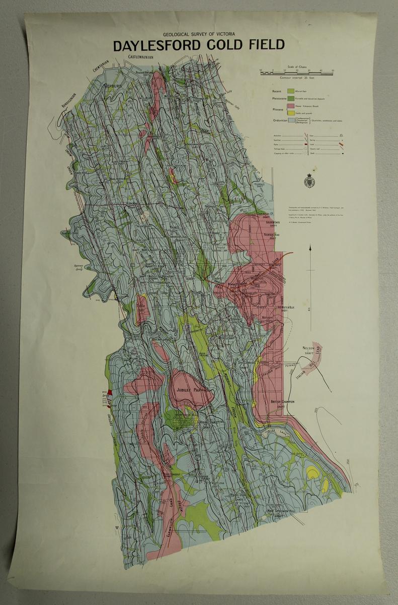 Map, Daylesford Goldfield - Geological Survey of Victoria - Centre for ...