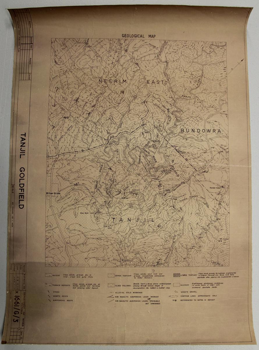 Map, Tanjil Goldfield - Centre for Gold Rush Collections