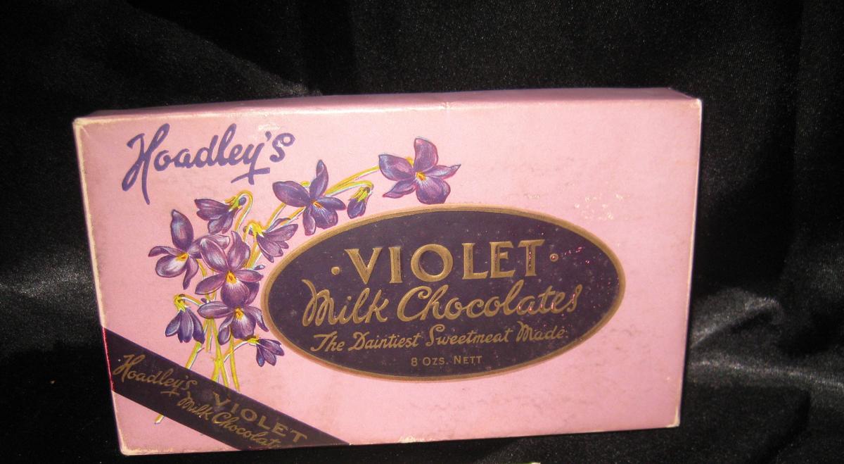 Chocolate Box: "Violet Milk Chocolates. The Daintiest Sweetmeat Made ...