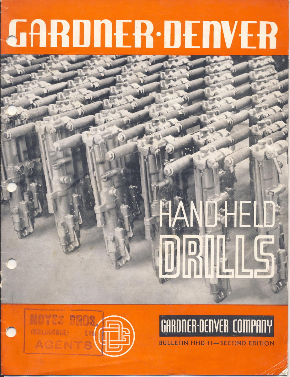 Gardner - Denver Hand Held Drills - Centre for Gold Rush Collections