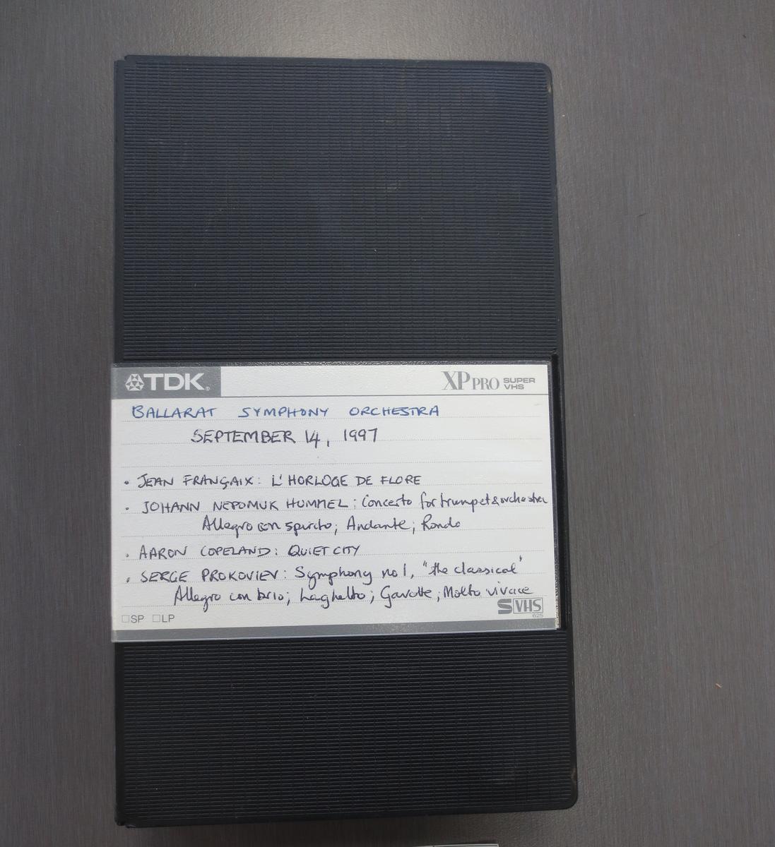 TDK Video tape XP Pro Super VHS - Centre for Gold Rush Collections