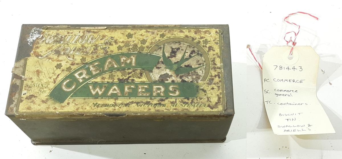 Swallow & Ariells Cream Wafer Tin - Centre for Gold Rush Collections