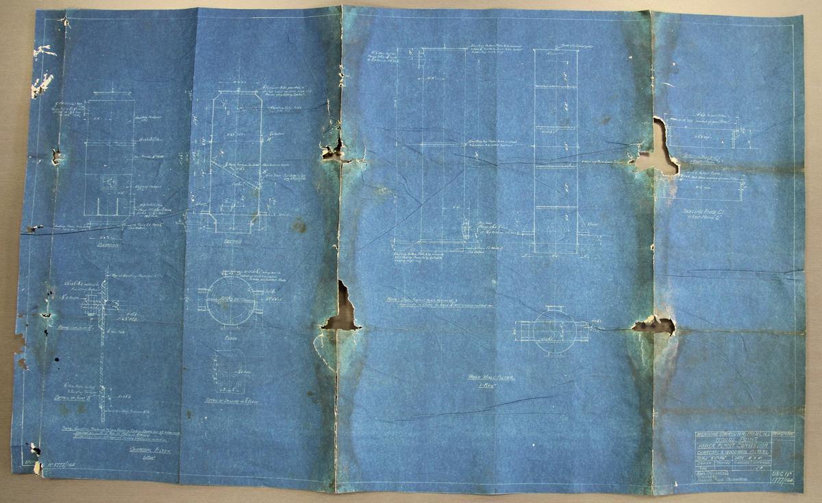 Revised Service Cage Arrangement & Details of Safety Gear Blueprints ...