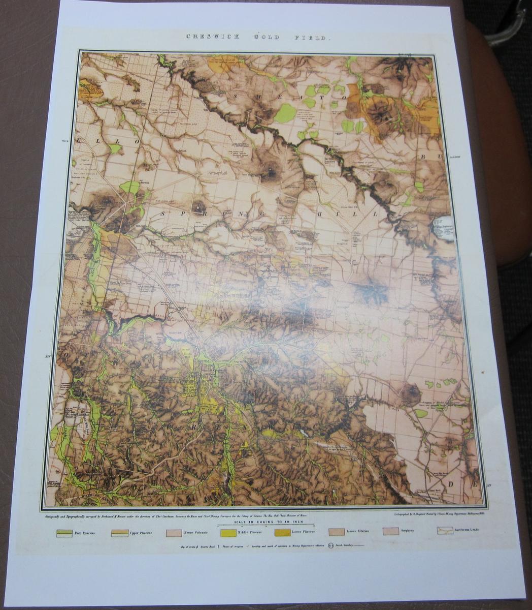 Map, Creswick Gold Field - Centre for Gold Rush Collections
