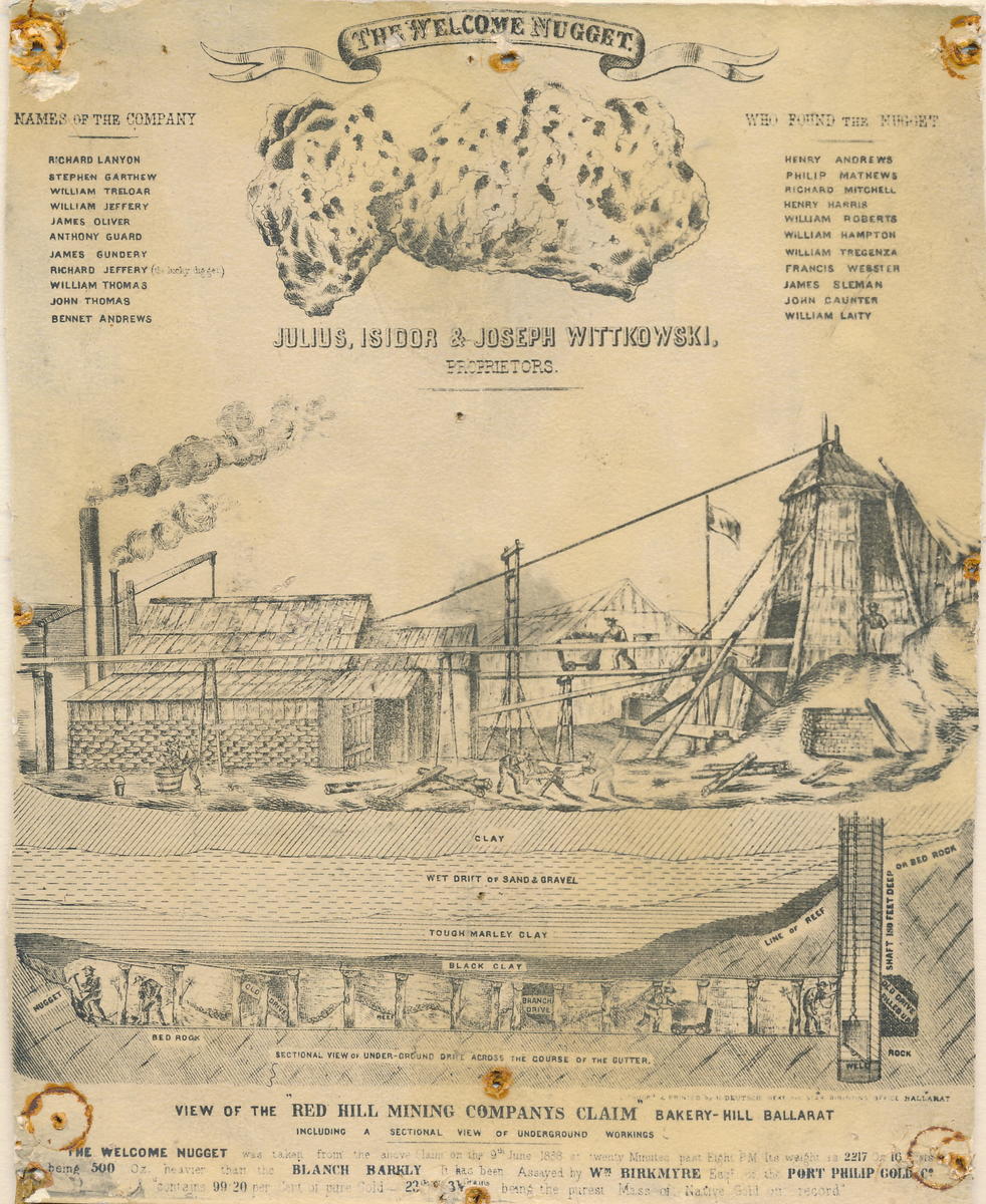 Print, The Welcome Nugget - Centre for Gold Rush Collections