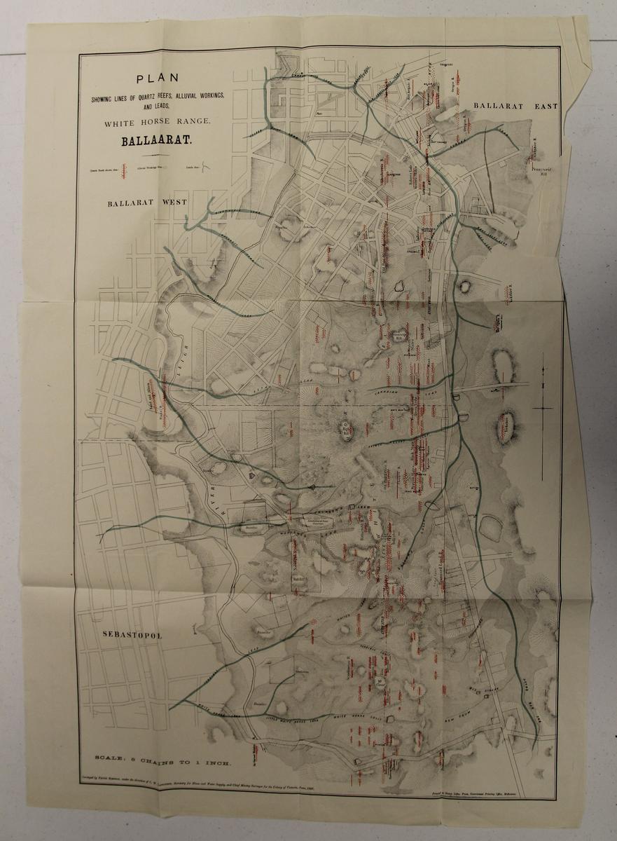 Map, White Horse Range, Ballarat - Centre for Gold Rush Collections